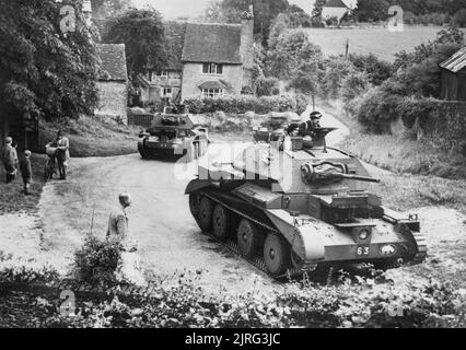 Cruiser Mk IV tanks of 5th Royal Tank Regiment, 1st Armoured Division ...