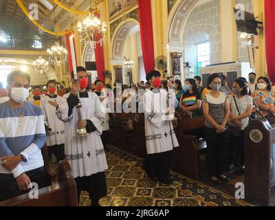 Malabon, Philippines. 24th July, 2022. The facade of the San Bartolome ...
