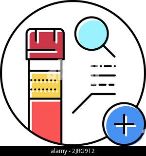 lipid panel health check color icon vector illustration Stock Vector ...