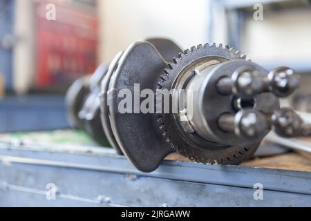 crankshaft engine part, close up, copy space Stock Photo - Alamy