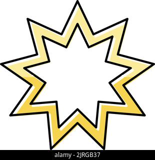 bahai religion color icon vector illustration Stock Vector Image & Art ...