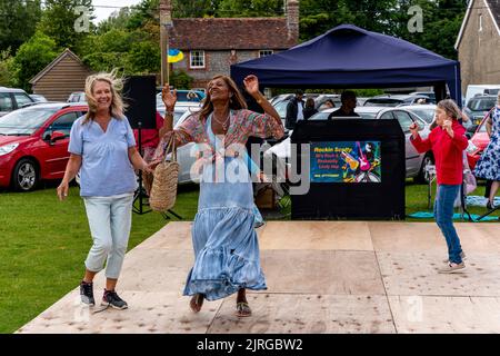 Women Dancing At The Annual Nutley Village Fete, Nutley, East Sussex ...
