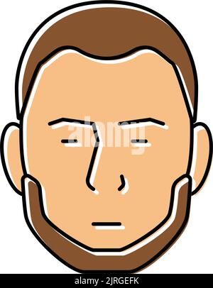 beard without mustache beard line icon vector illustration Stock Vector ...