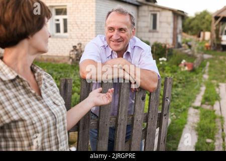 Getting to know the neighbors at the country houses in village Stock ...