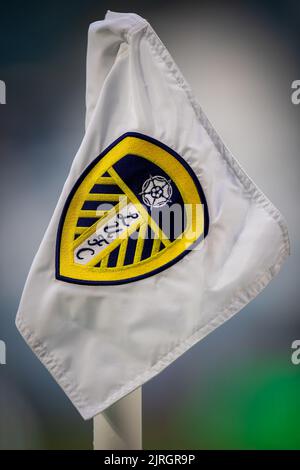Leeds United corner flag ahead of the Premier League match Leeds United ...