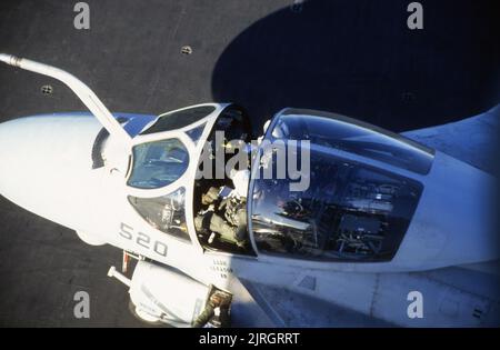Pilots in the cockpit of their Grumman A-6 Intruder Stock Photo - Alamy