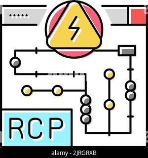 rcp electrical plans interior design glyph icon vector illustration ...