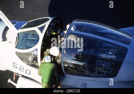 Pilots in the cockpit of their Grumman A-6 Intruder Stock Photo - Alamy