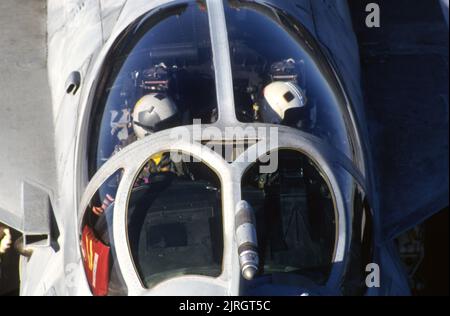 Pilots in the cockpit of their Grumman A-6 Intruder Stock Photo - Alamy