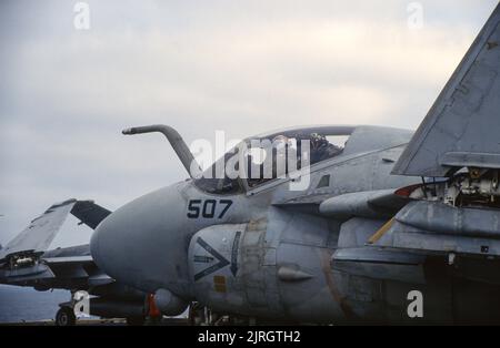 Pilots in the cockpit of their Grumman A-6 Intruder Stock Photo - Alamy