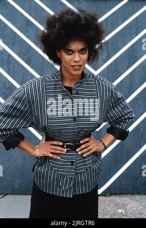 PAULINE BLACK, SINGER THE SELECTER PRESENTER, 1984 Stock Photo - Alamy