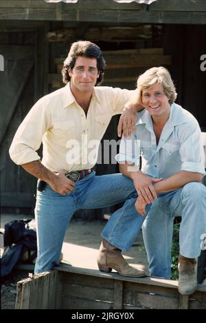 CHRISTOPHER MAYER, BYRON CHERRY, THE DUKES OF HAZZARD, 1982 Stock Photo ...