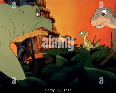 THE LAND BEFORE TIME, Spike, Petrie, Ducky, Littlefoot, 1988, (c ...