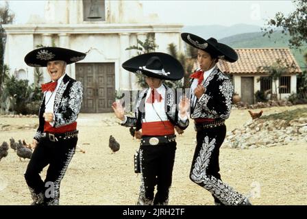 THREE AMIGOS, Chevy Chase, Steve Martin, Martin Short, 1986. (c)Orion ...