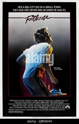 KEVIN BACON POSTER, FOOTLOOSE, 1984 Stock Photo - Alamy