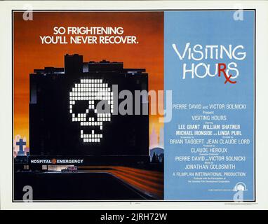 MOVIE POSTER, VISITING HOURS, 1982 Stock Photo - Alamy