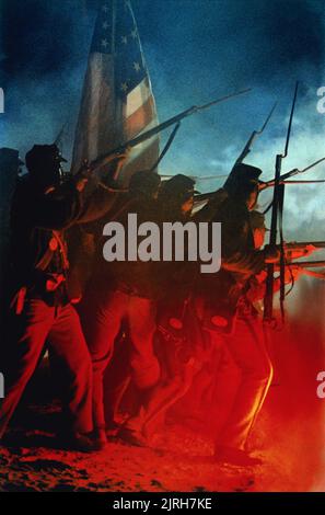GLORY 1989 TriStar Pictures film with Denzel Washington centre Stock ...