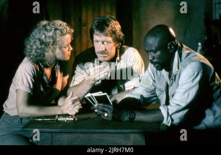 MELODY ANDERSON, LOUIS GOSSETT JR., CHUCK NORRIS, FIREWALKER, 1986 ...