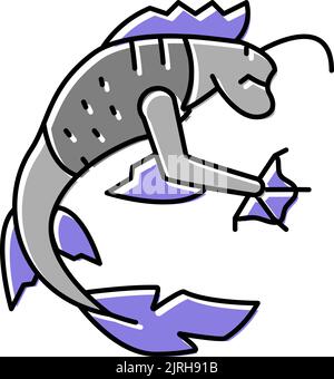 floating monster color icon vector illustration Stock Vector Image ...