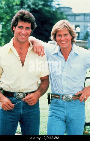CHRISTOPHER MAYER, BYRON CHERRY, THE DUKES OF HAZZARD, 1982 Stock Photo ...