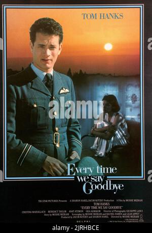 EVERY TIME WE SAY GOODBYE, Tom Hanks, Cristina Marsillach, 1986 Stock ...