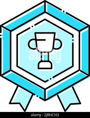 award decorated cup color icon vector illustration Stock Vector Image ...