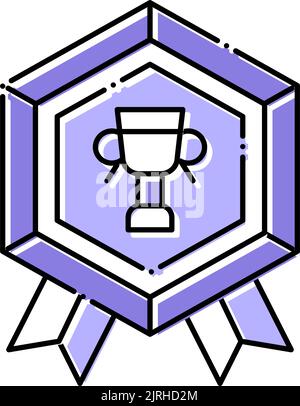 award decorated cup color icon vector illustration Stock Vector Image ...