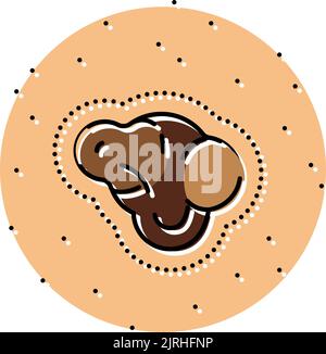 uneven borders mole melanoma color icon vector illustration Stock ...