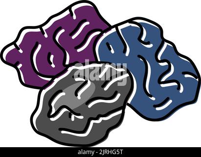 prune dry plum color icon vector illustration Stock Vector Image & Art ...