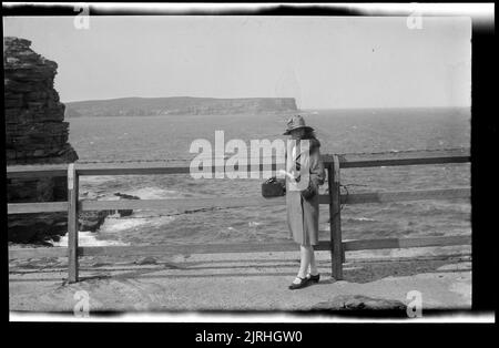 Mary Searle with handbag and camera, 1920s to 1930s, by Roland Searle ...