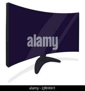 curved tv isolated cartoon vector illustration in flat style Stock ...