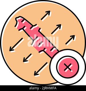 do not stretch scar color icon vector illustration Stock Vector Image ...