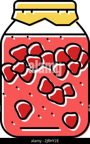 strawberry compote color icon vector illustration Stock Vector Image ...