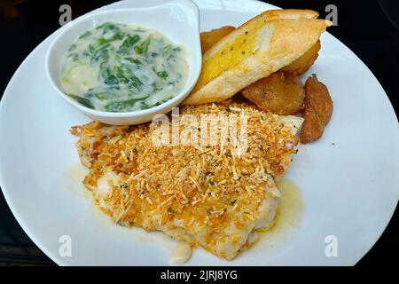 Fish Steak at Cafe BSD City, Banten, Indonesia Stock Photo - Alamy