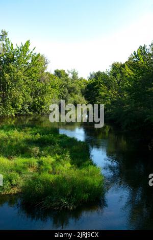 Boise River view in Idaho along the Greenway Stock Photo - Alamy