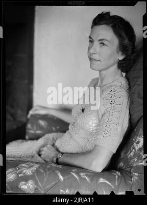 Miss Nana Jordan, 1940s, New Zealand, by J.W. Chapman-Taylor Stock ...