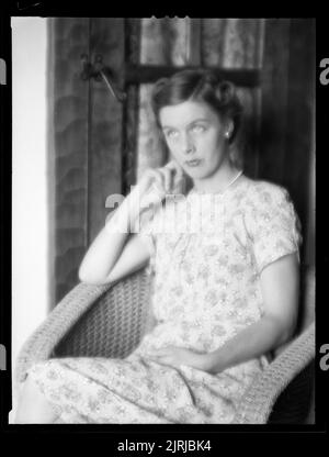 Eve Collins, May 1947, New Zealand, by J.W. Chapman-Taylor Stock Photo ...