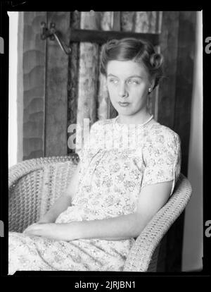 Eve Collins, May 1947, New Zealand, by J.W. Chapman-Taylor Stock Photo ...