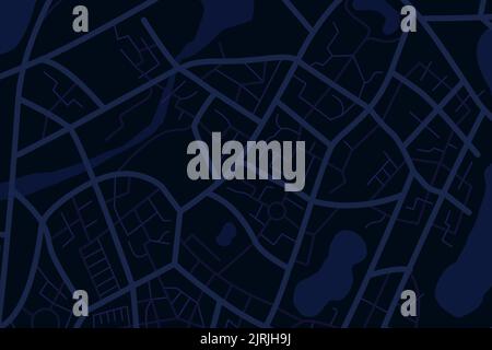 Aerial clean top view of the city map with street and river, Blank ...