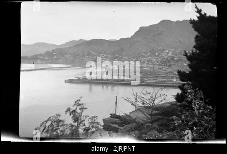 [Lyttleton Harbour], 1920s-1930s, Christchurch, by Roland Searle Stock ...
