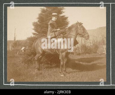 At Levin: Clare on Fanny, 15 October 1905. From the album: Family ...