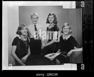 Galway children - Celia, Simon, Isabel and Mary, 1939, Wellington, by ...
