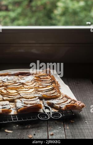 An apple pie cooling on a window sill Stock Photo - Alamy