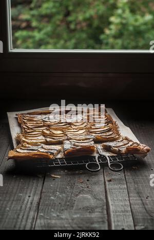 An apple pie cooling on a window sill Stock Photo - Alamy