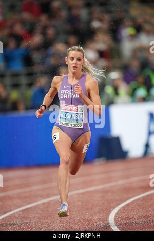 Keely Hodgkinson running the 800 meters at the European Athletics ...