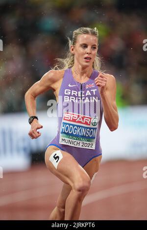 Keely Hodgkinson running the 800 meters at the European Athletics ...
