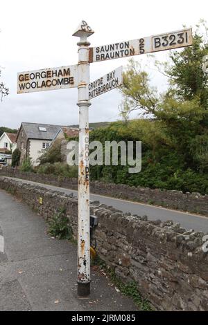 The Village, Georgeham, Braunton, Woolacombe, Devon, England Stock ...