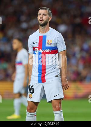Miralem Pjanic of FC Barcelona during the Trofeu Joan Gamper match ...