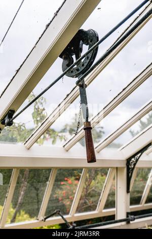 The elegant Victorian greenhouses at Eythrope Gardens on the Waddesdon ...