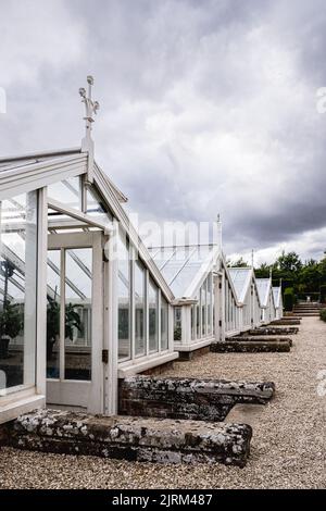 The elegant Victorian greenhouse at Eythrope Gardens on the Waddesdon ...